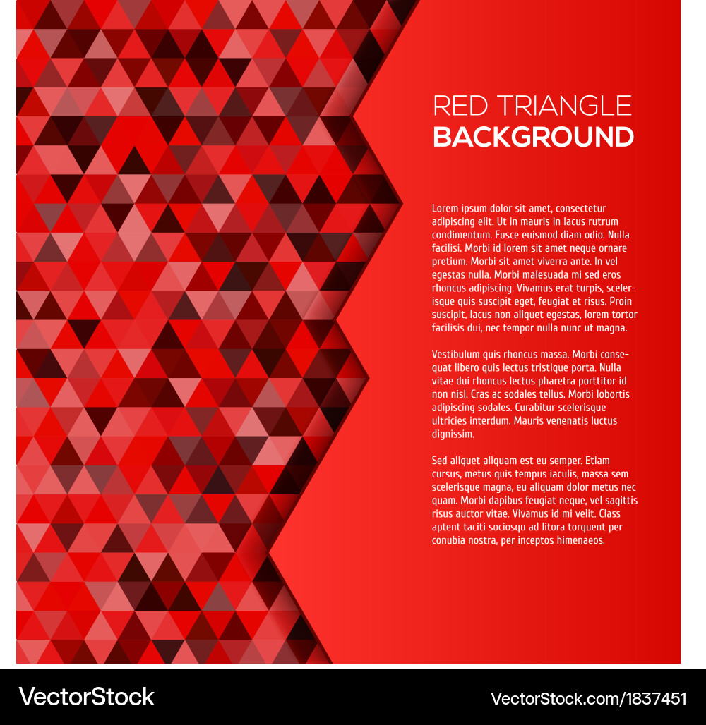 Red geometric background with triangles Royalty Free Vector