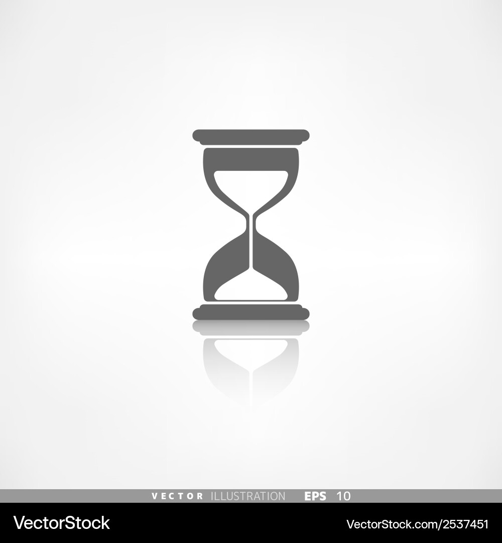 Sand clock icon glass timer symbol Royalty Free Vector Image