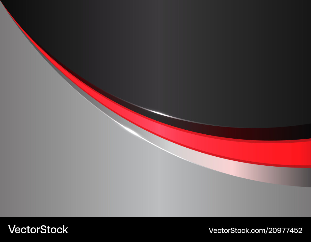 Abstract red line curve on black gray design Vector Image