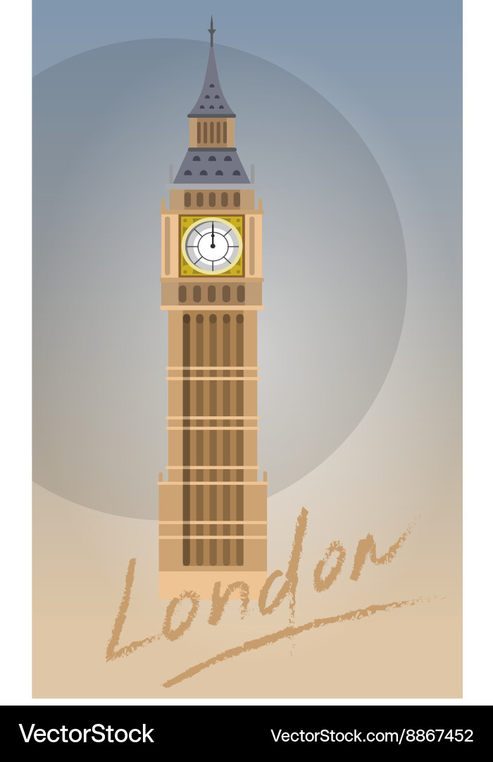 Big ben Royalty Free Vector Image - VectorStock