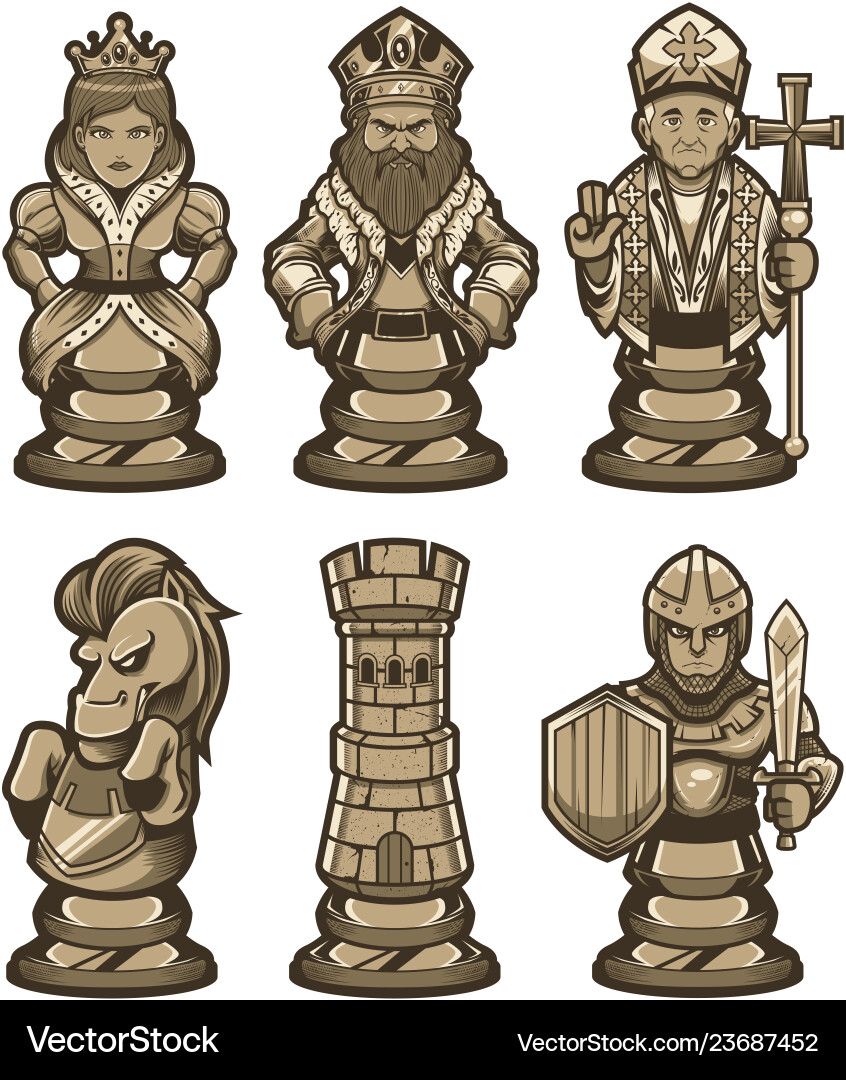 Chess cartoon Vector Images & Graphics for Commercial Use | VectorStock