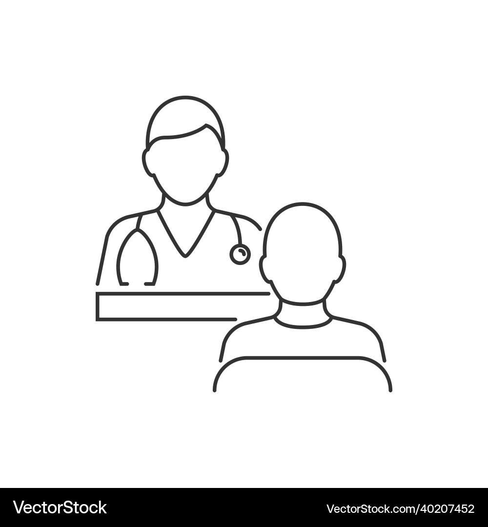 Dialog doctor with his patient Royalty Free Vector Image