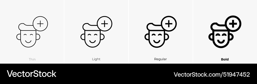 Incorporation icon thin light regular and bold Vector Image