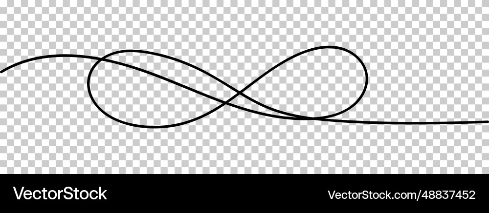 Infinity sign one line isolated Royalty Free Vector Image