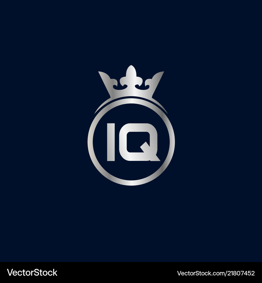 IQ Initial Logo Template - Modern Monogram Vector Image