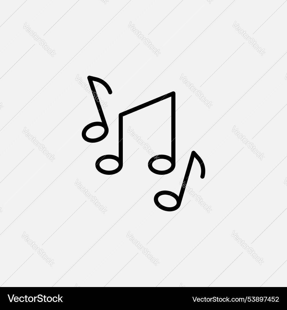 Music note icon set Royalty Free Vector Image - VectorStock