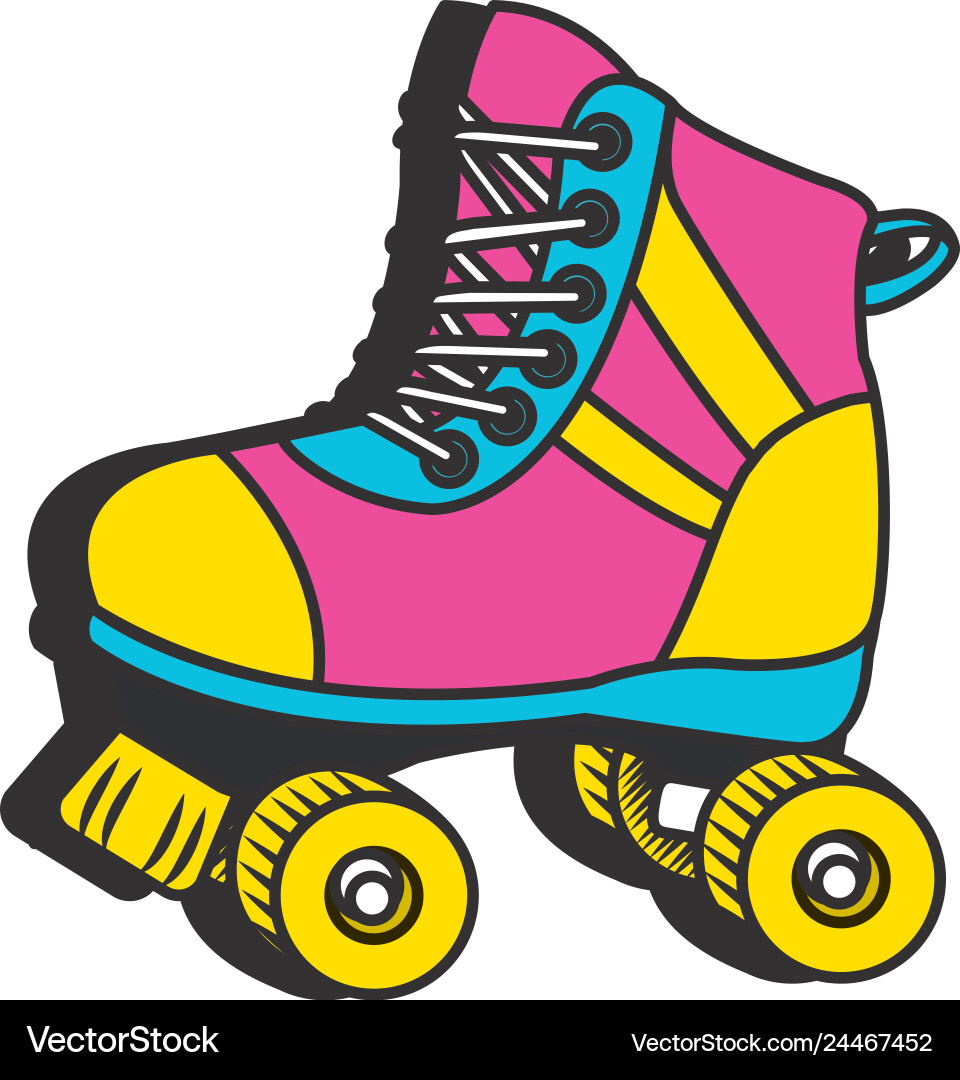 Roller skate cartoon Royalty Free Vector Image