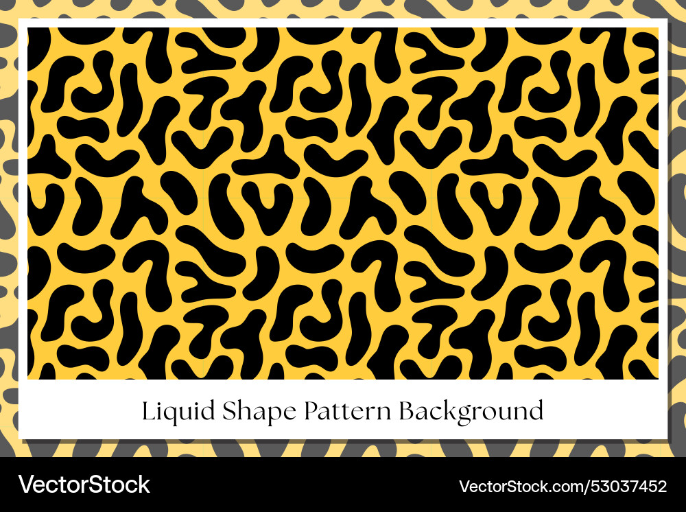 Yellow liquid abstract seamless pattern Royalty Free Vector