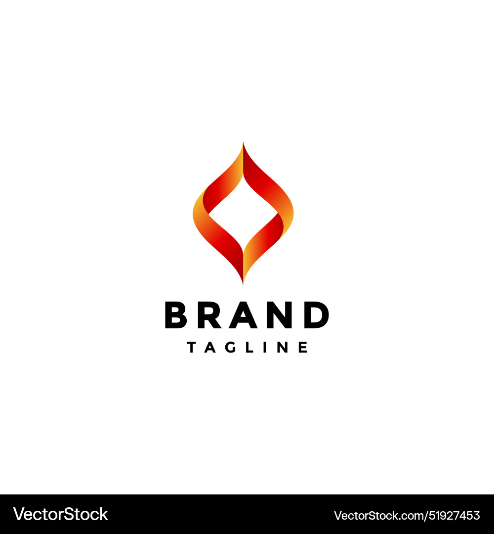 Bold fire point symbol logo design Royalty Free Vector Image