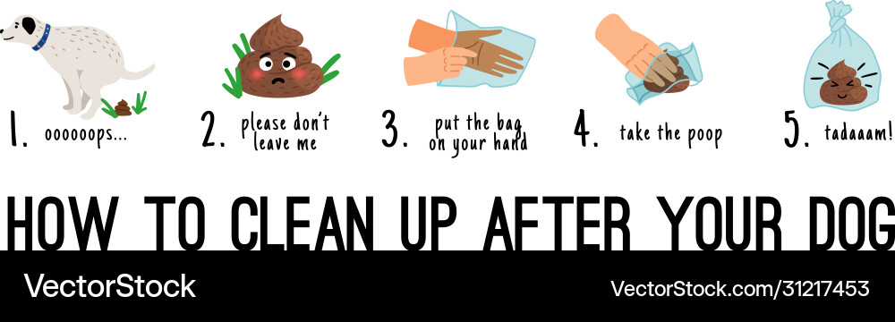 Dog Waste Cleanup - Pet Hygiene Royalty Free Vector Image