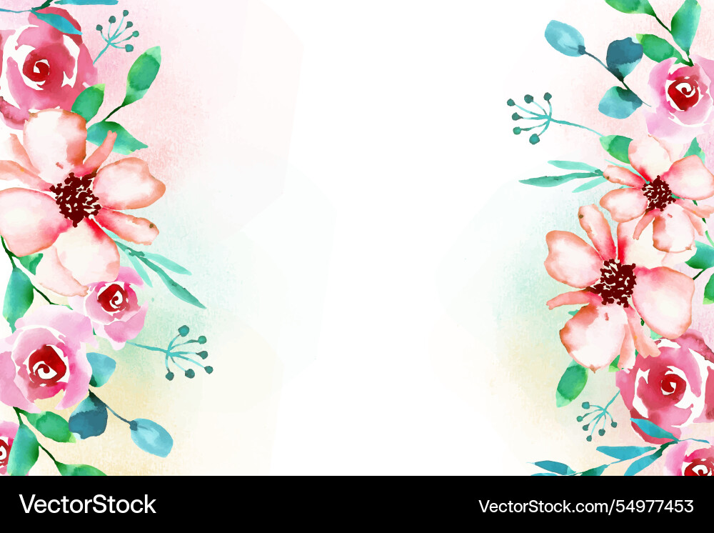 Floral watercolor style background Royalty Free Vector Image