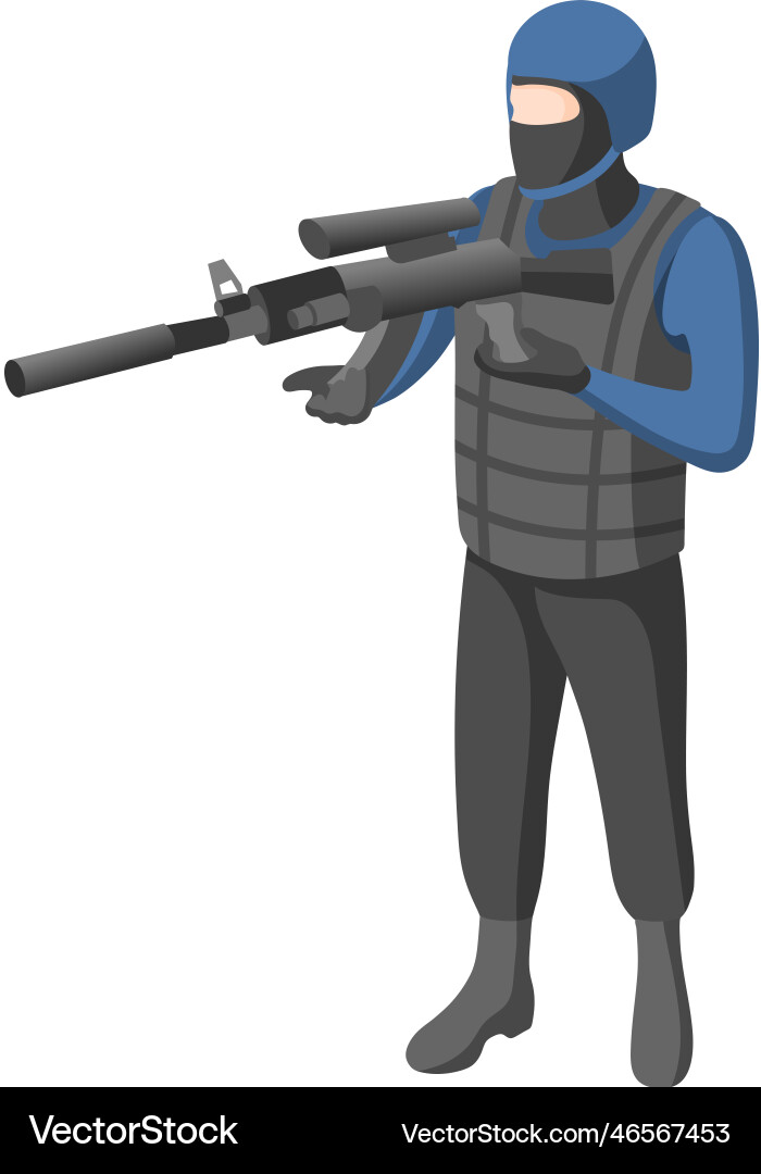 Isometric police officer Royalty Free Vector Image