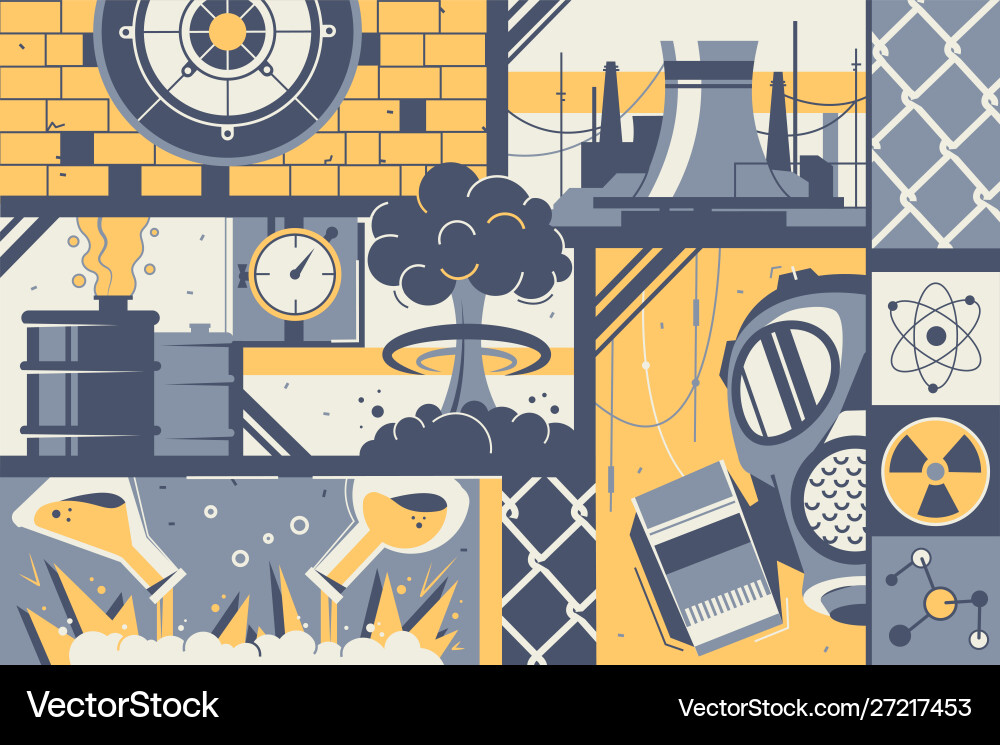 Radioactive Hazard Background Royalty Free Vector Image