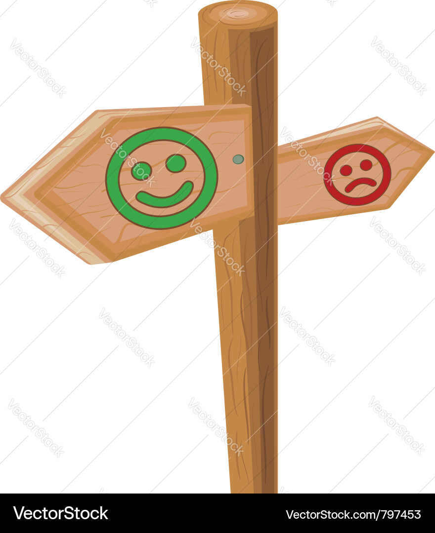 Success and Failure Signs Royalty Free Vector Image