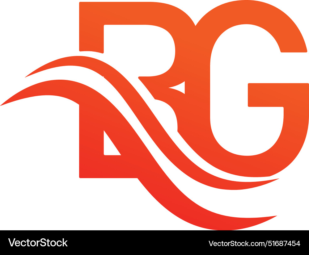 Bg logo design letters gb Royalty Free Vector Image