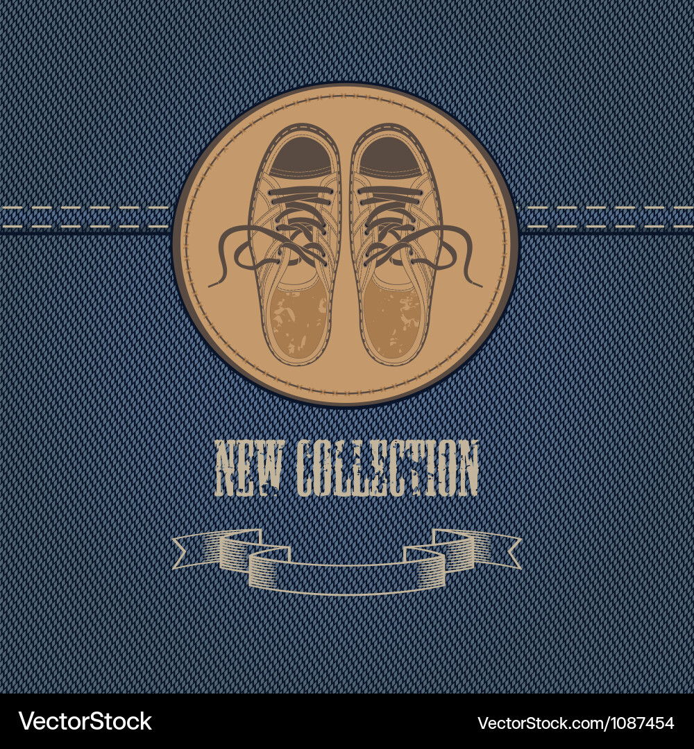 Denim fabrics Royalty Free Vector Image - VectorStock