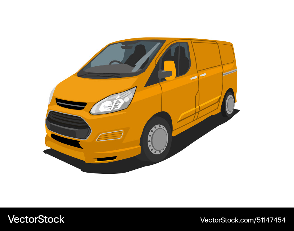 Medium size van Royalty Free Vector Image - VectorStock