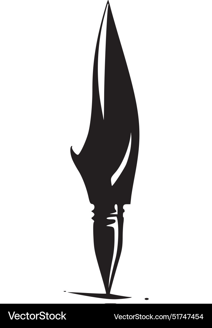 Pen - minimalist and flat logo Royalty Free Vector Image