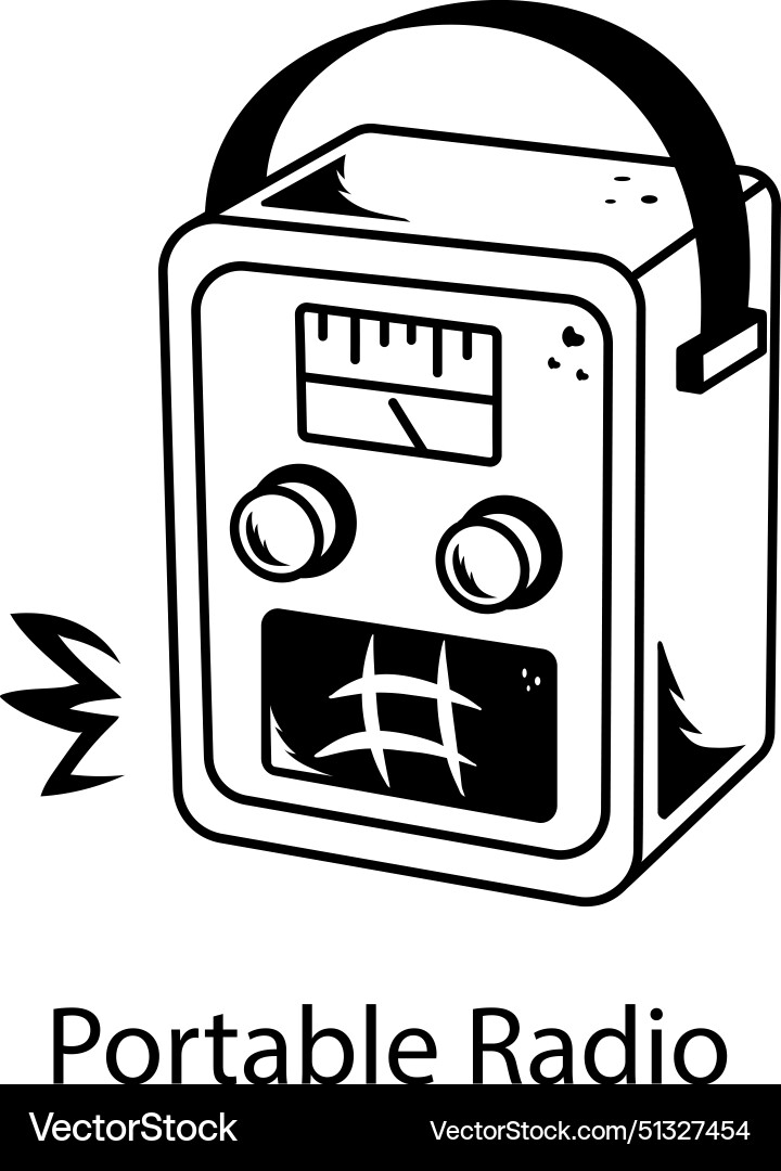Portable radio Royalty Free Vector Image - VectorStock