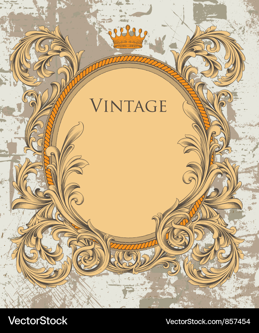 Vintage floral frame Royalty Free Vector Image