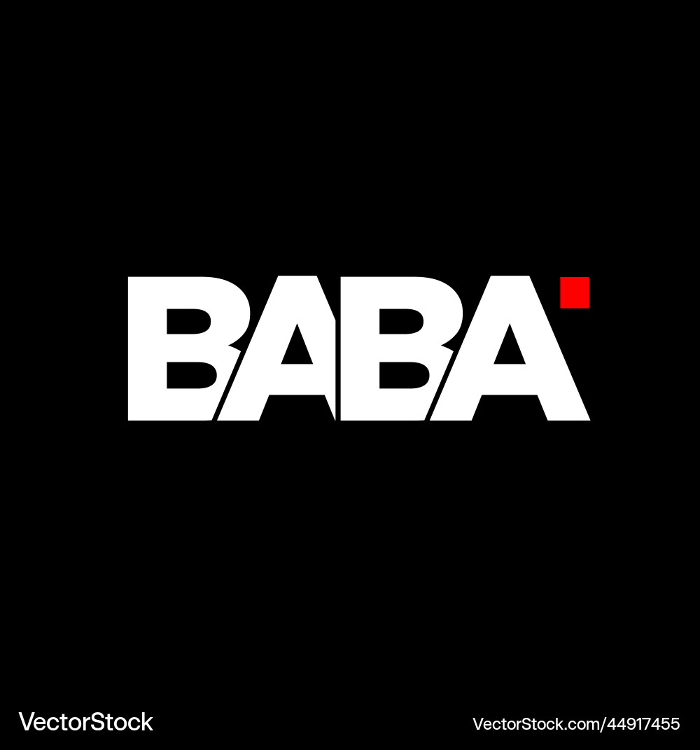 BABA Brand Initial Monogram Icon Royalty Free Vector Image