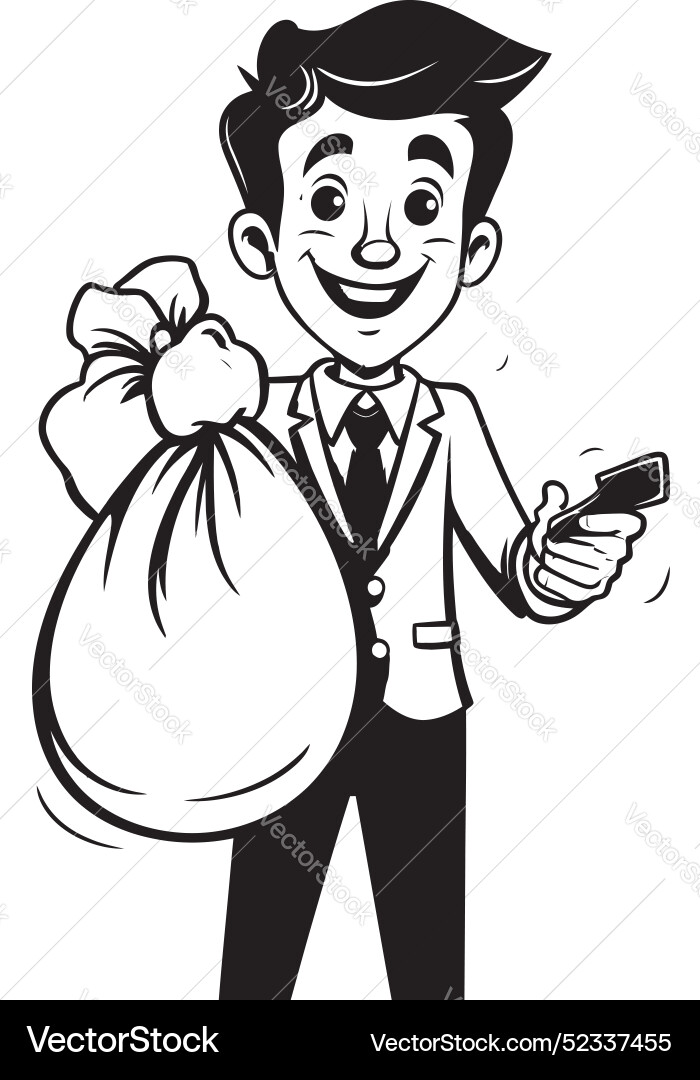 Coin commander black wealth icon cash custodian Vector Image