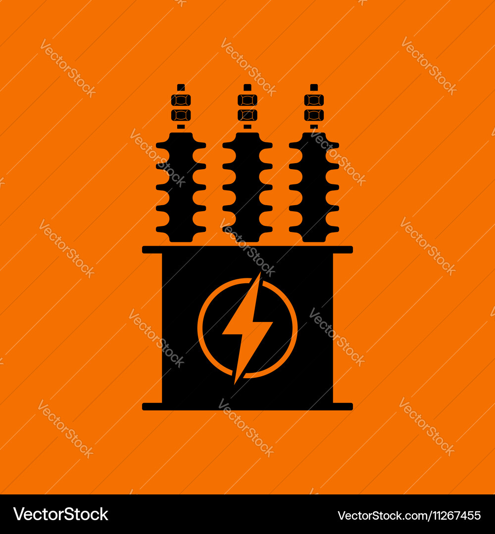 Electric transformer icon Royalty Free Vector Image
