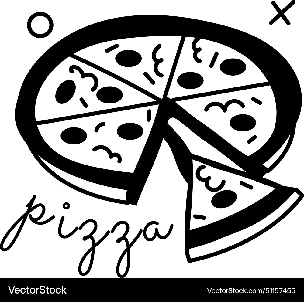Italian pizza Royalty Free Vector Image - VectorStock