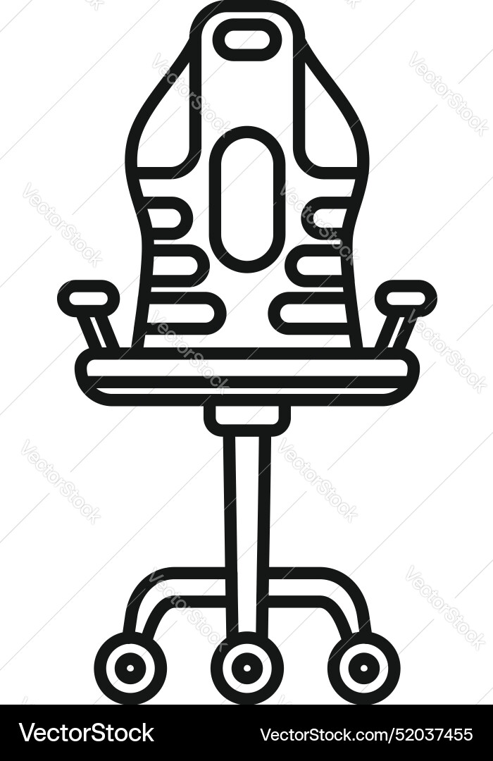 Modern gaming chair with adjustable backrest Vector Image