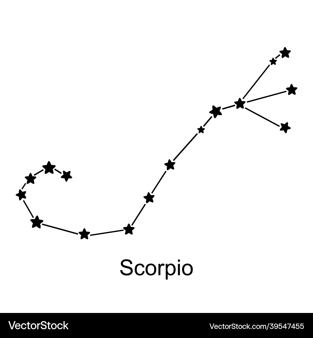 Scorpio Constellation - Zodiac Sign Royalty Free Vector