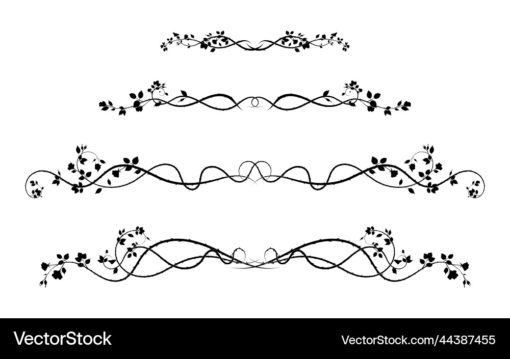 Selection ornament roses weaving plant for pattern