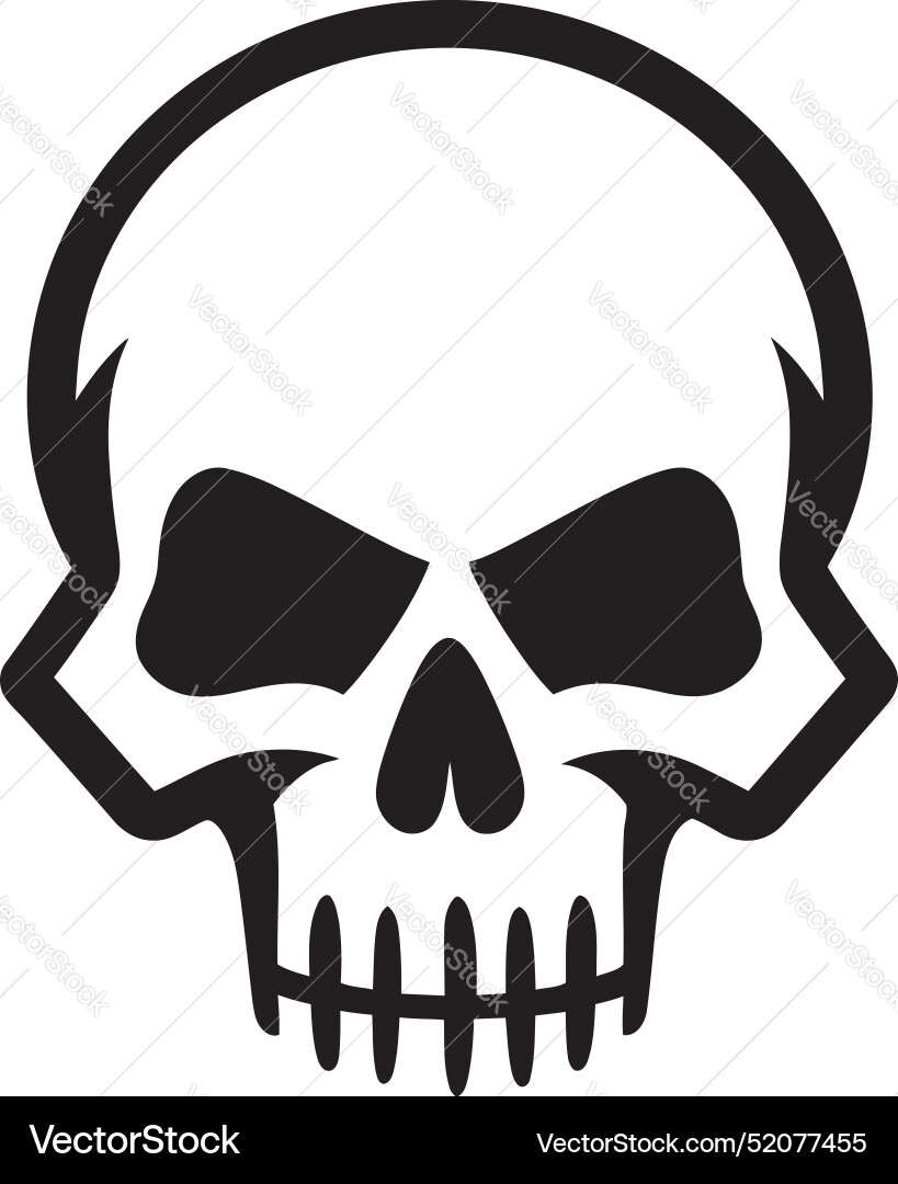 Venomous skull toxic logo design hazardous emblem Vector Image