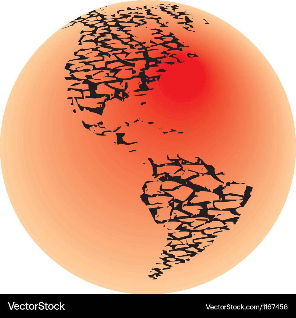 Dead planet earth Royalty Free Vector Image - VectorStock