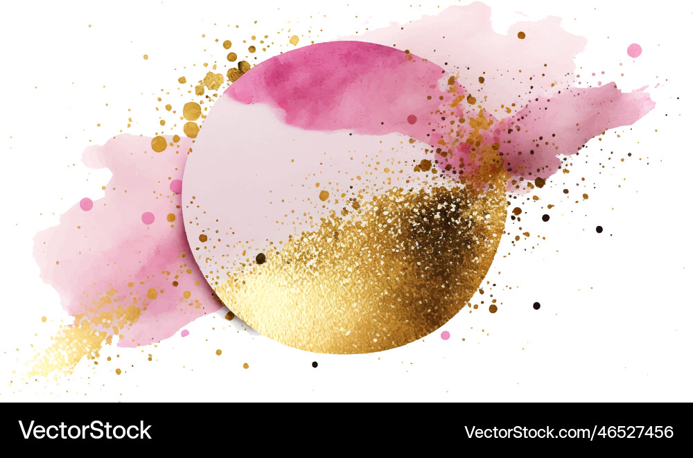 Hand painted splash wet pink watercolor Royalty Free Vector