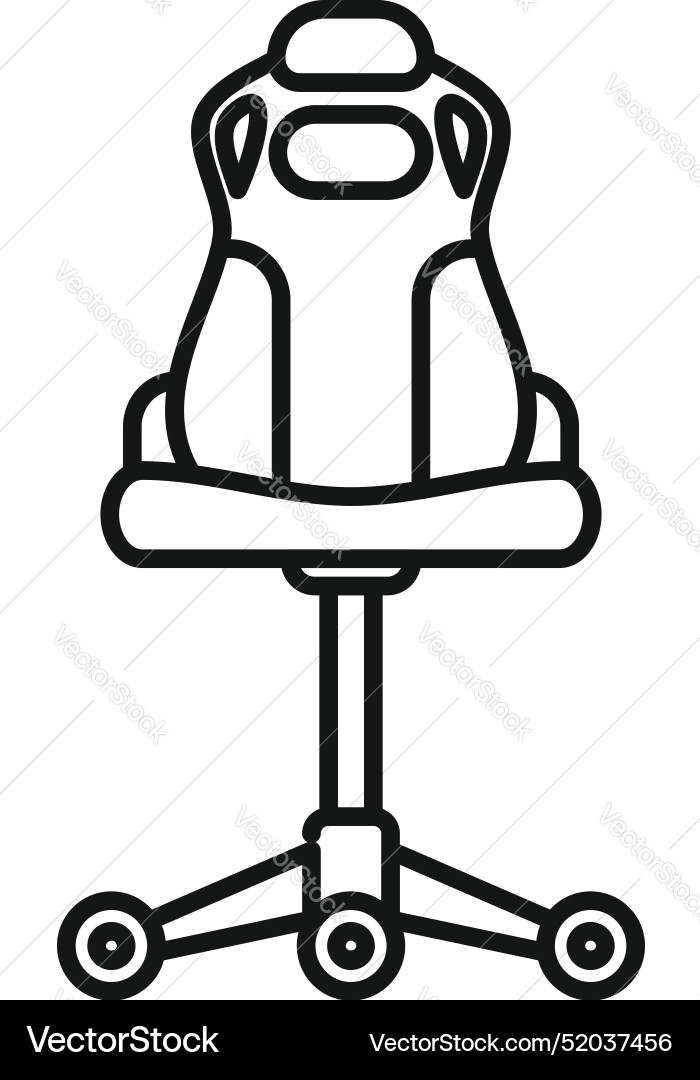 Modern gaming chair with comfortable backrest Vector Image
