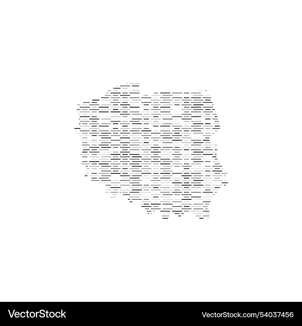 Poland country map tech border icon Royalty Free Vector