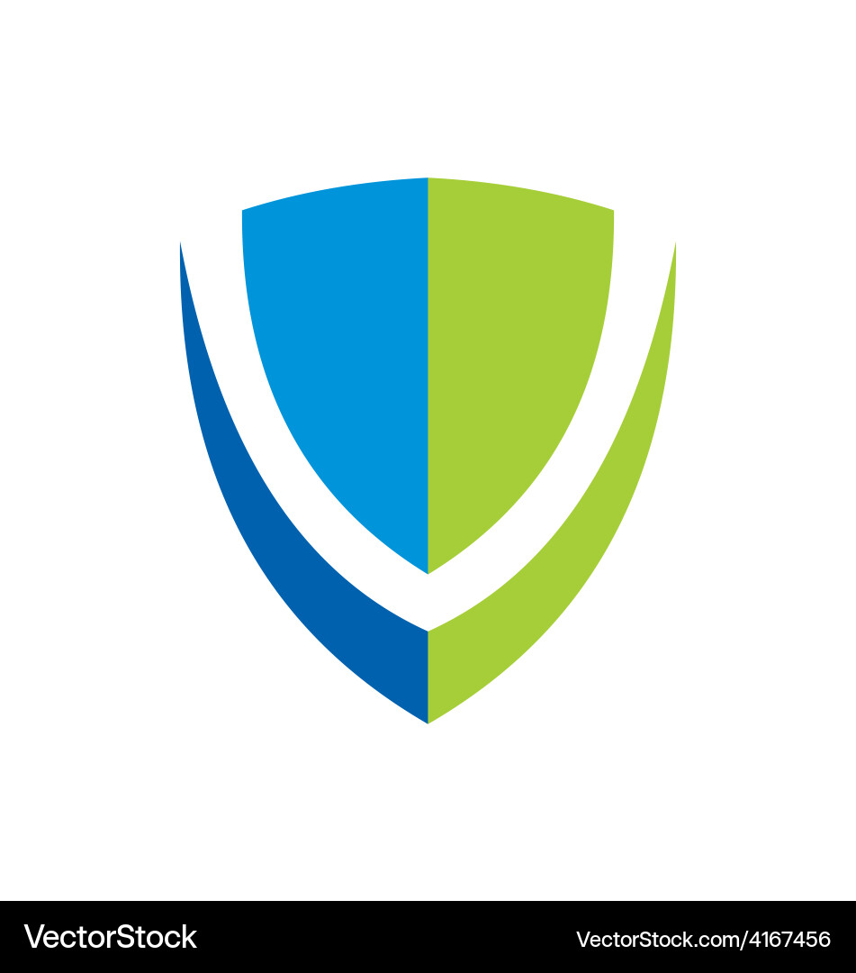 Shield protection logo Royalty Free Vector Image