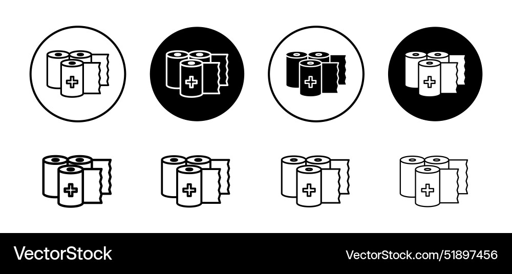Sterile gauze icon set collection for web Vector Image