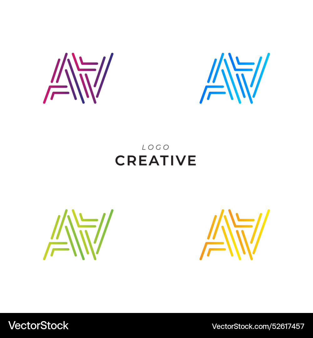Aa creative latter logo design branding logo desi Vector Image
