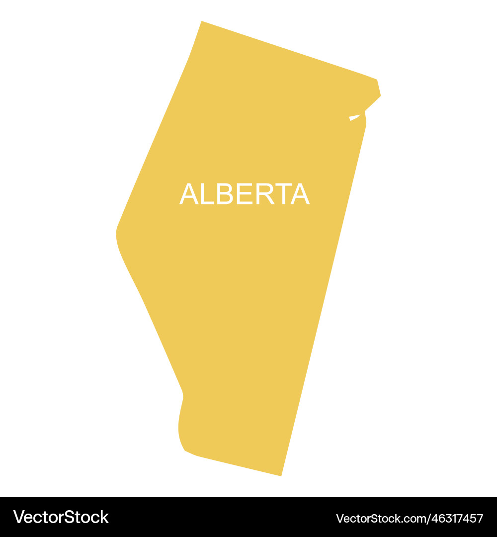 Alberta province map Royalty Free Vector Image