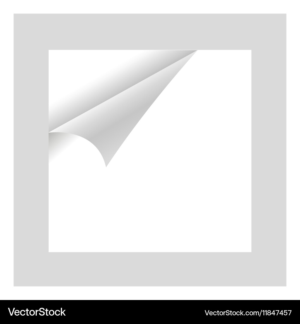 Curled white paper corner with background Vector Image