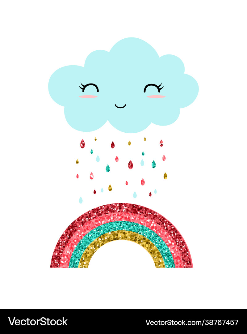 Cute rainbow Royalty Free Vector Image - VectorStock