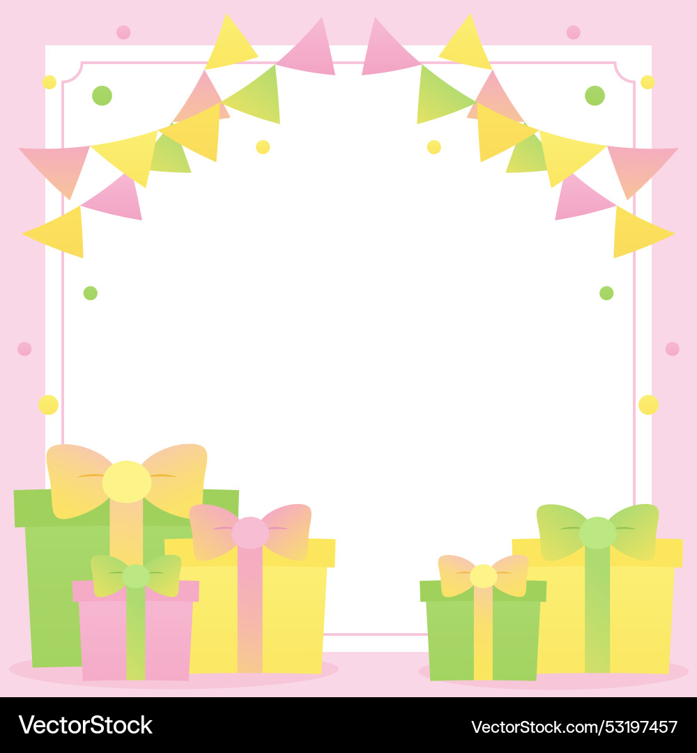 Pink gift party celebration 1 Royalty Free Vector Image