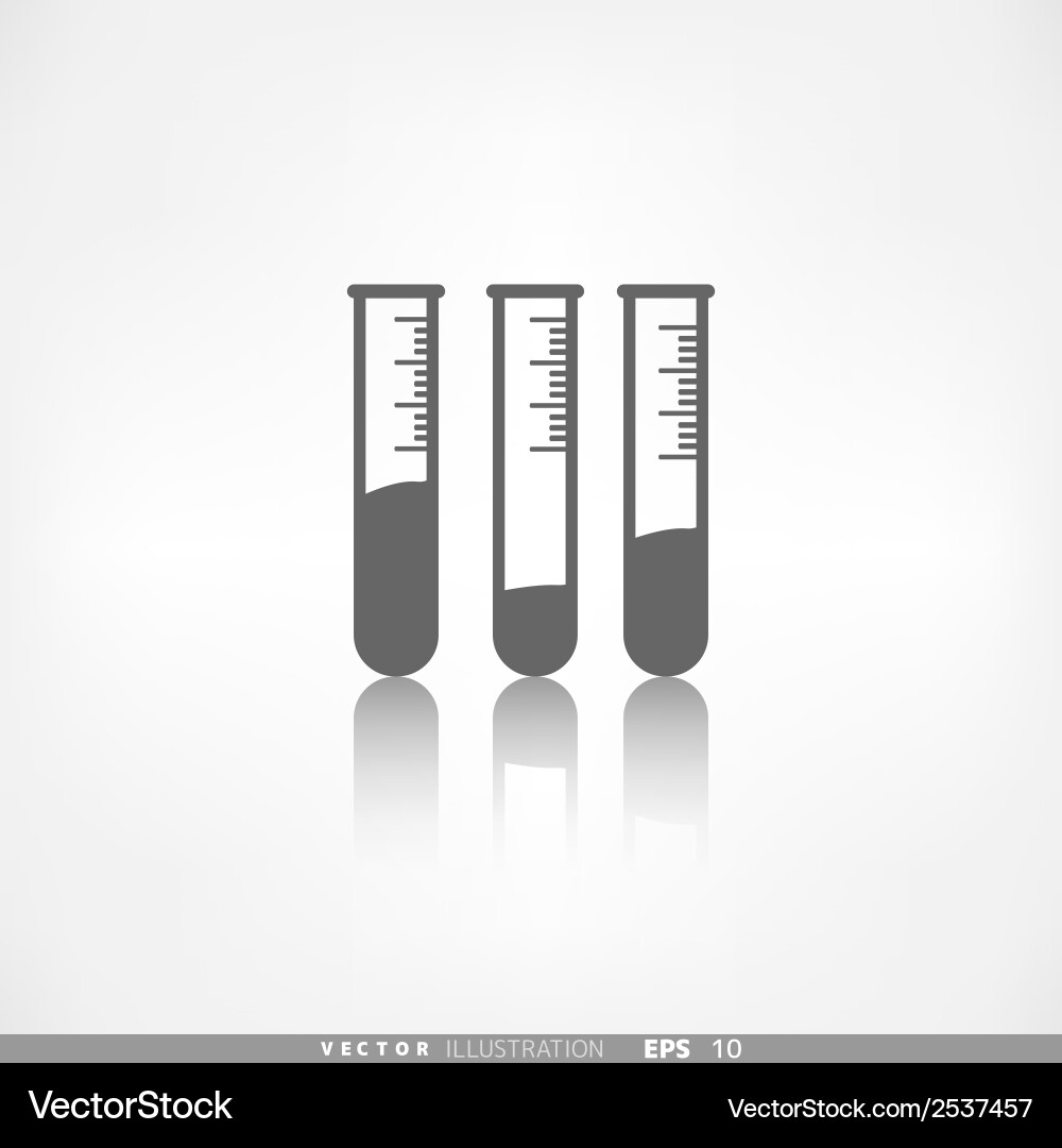 Test tube icon microbiology equipment Royalty Free Vector