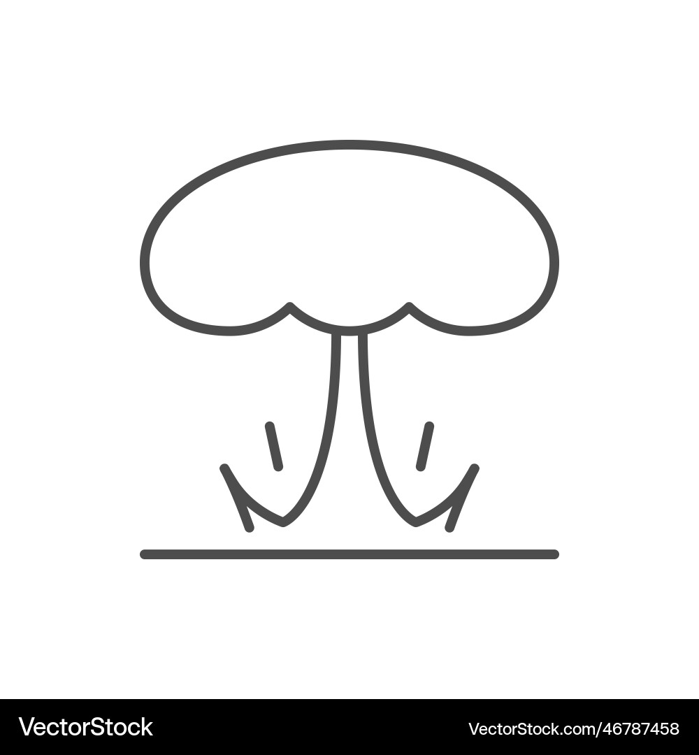 Bomb detonation line outline icon Royalty Free Vector Image