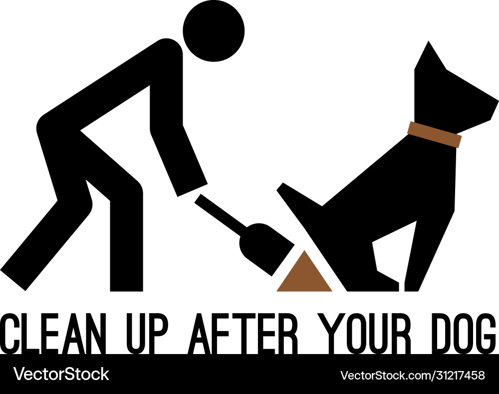 Clean up after your dog Royalty Free Vector Image