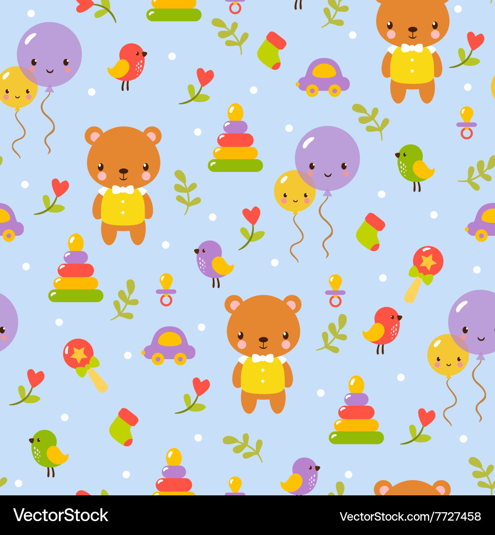 Cute baby pattern design Royalty Free Vector Image