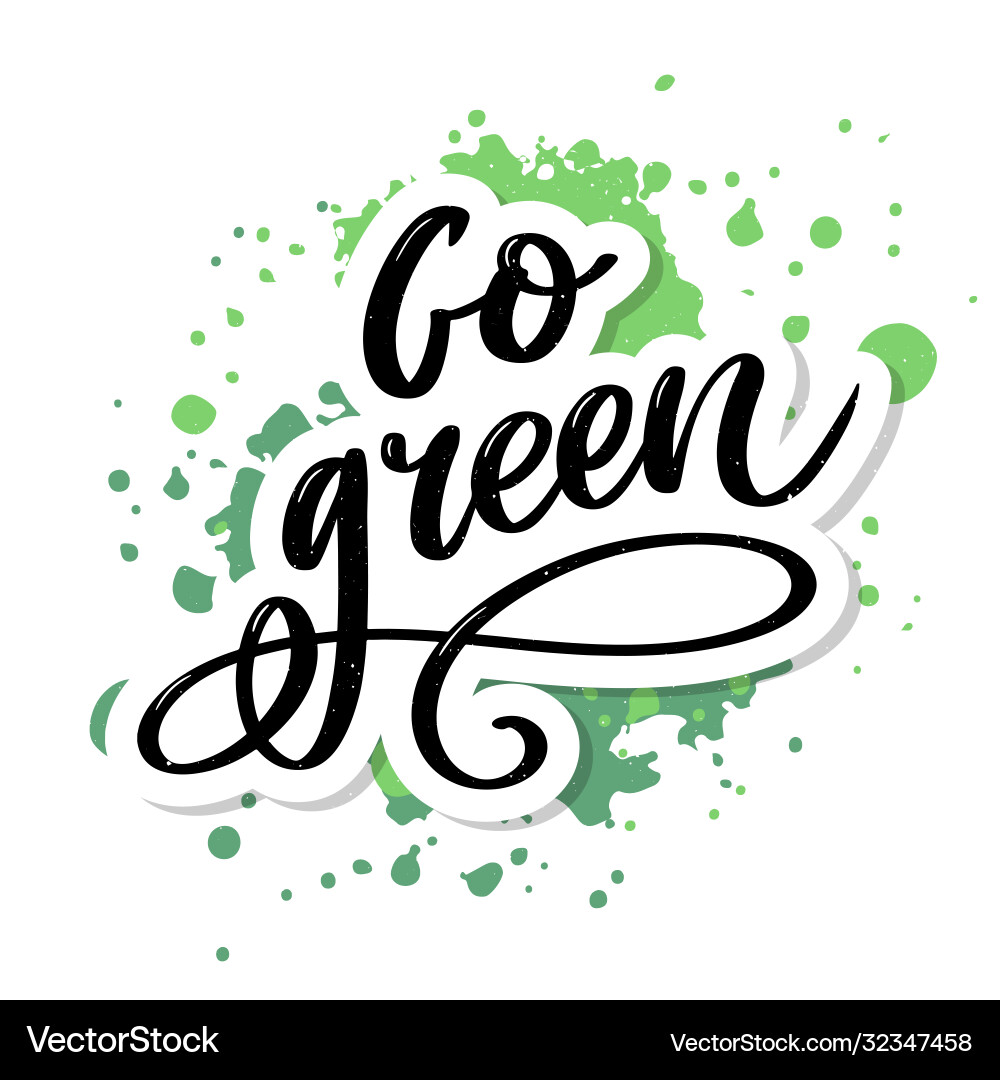 Go green creative eco concept nature friendly Vector Image