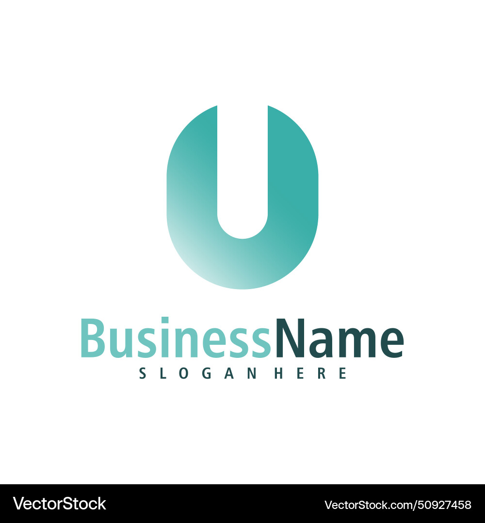 Letter u logo design creative initial Royalty Free Vector
