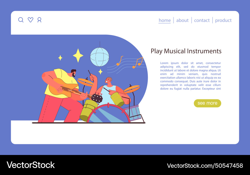 Music jam session concept energetic friends Vector Image